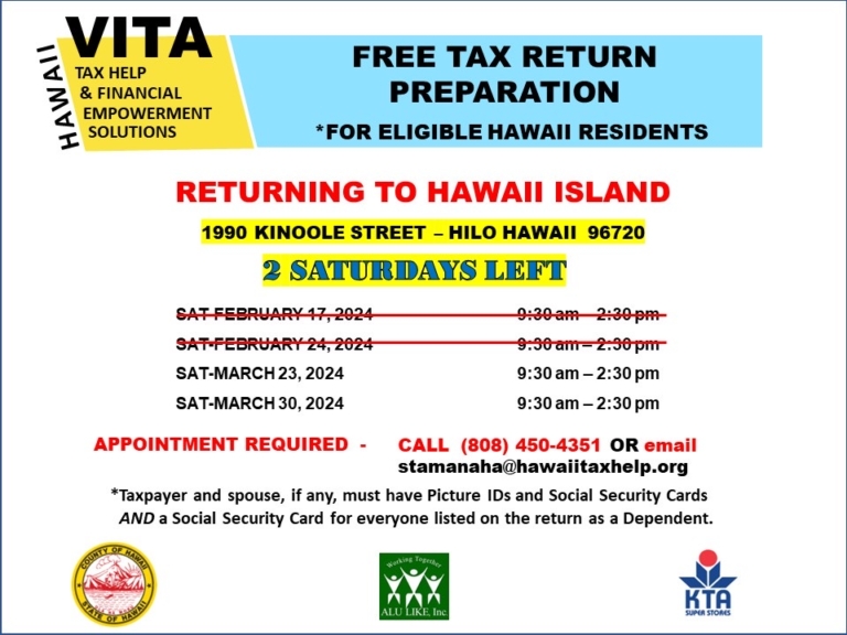 Hawaii Tax Help